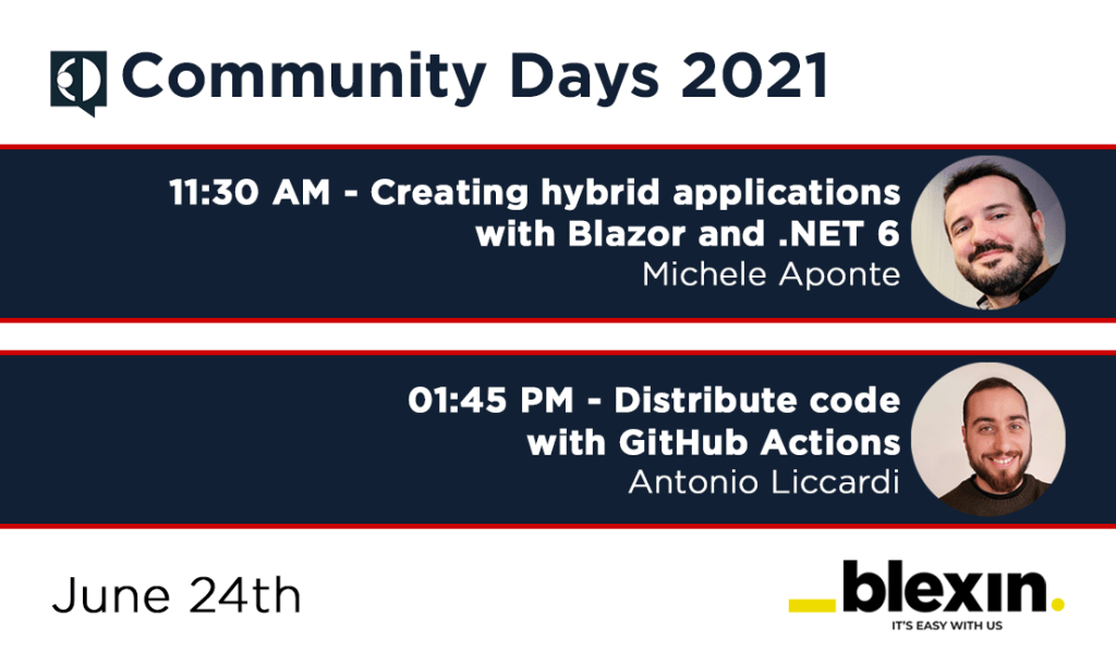 Community days 2021 - Blexin