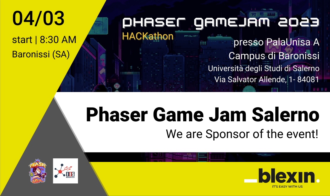 Sponsor of Phaser Game Jam 2023 - Blexin