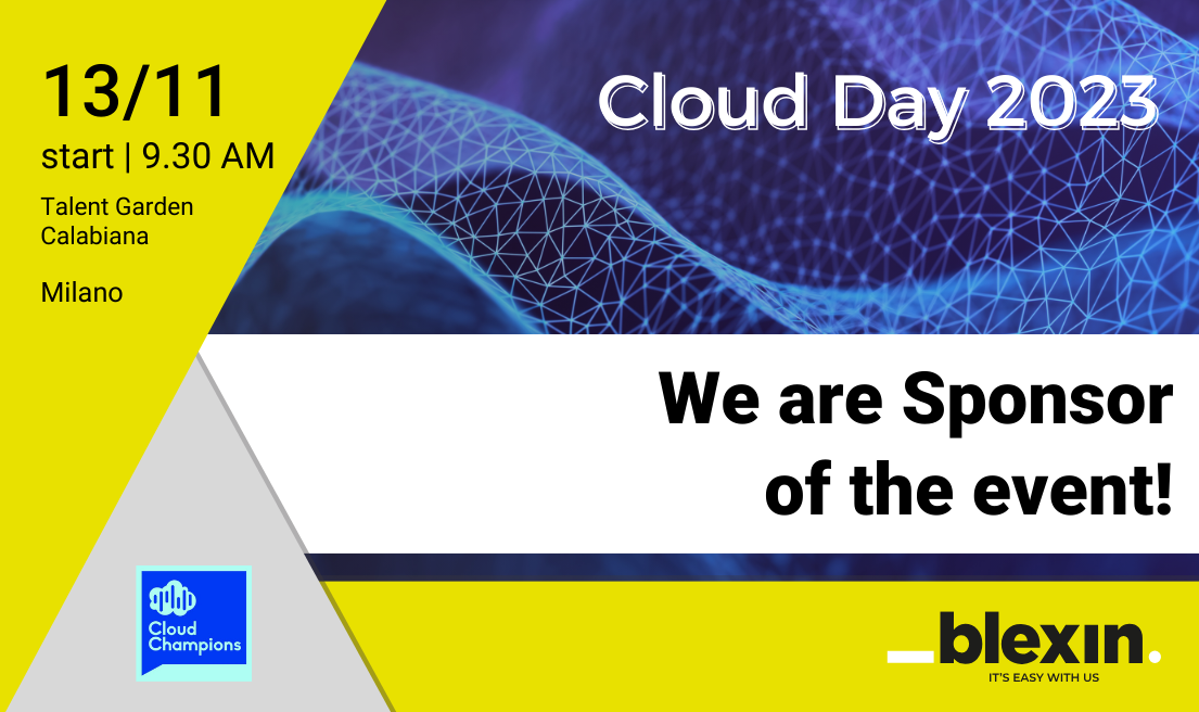 Sponsor of Cloud Day 2023 - Blexin